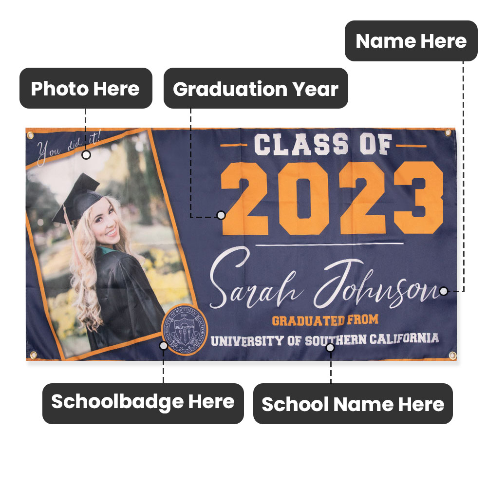 Personalized Graduation Banner Graduation Announcement Graduation Gift ...