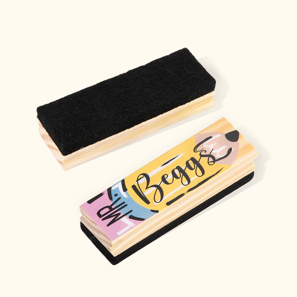 Personalized Felt Wood Hand Painted Whiteboard Eraser Teacher Gift for ...