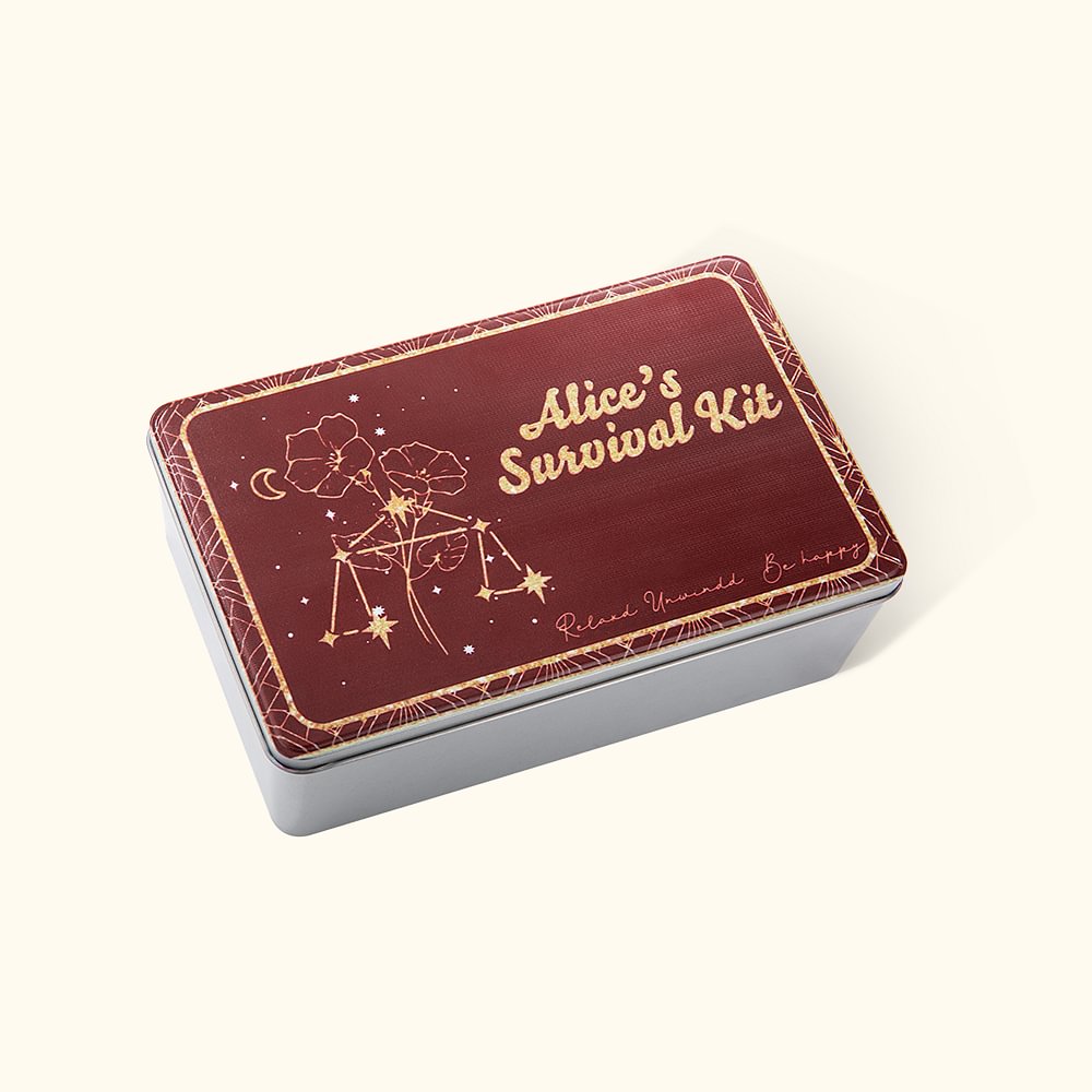 Personalized Birth Flower and Zodiac Sign Metal Gift Box Gift for Her ...