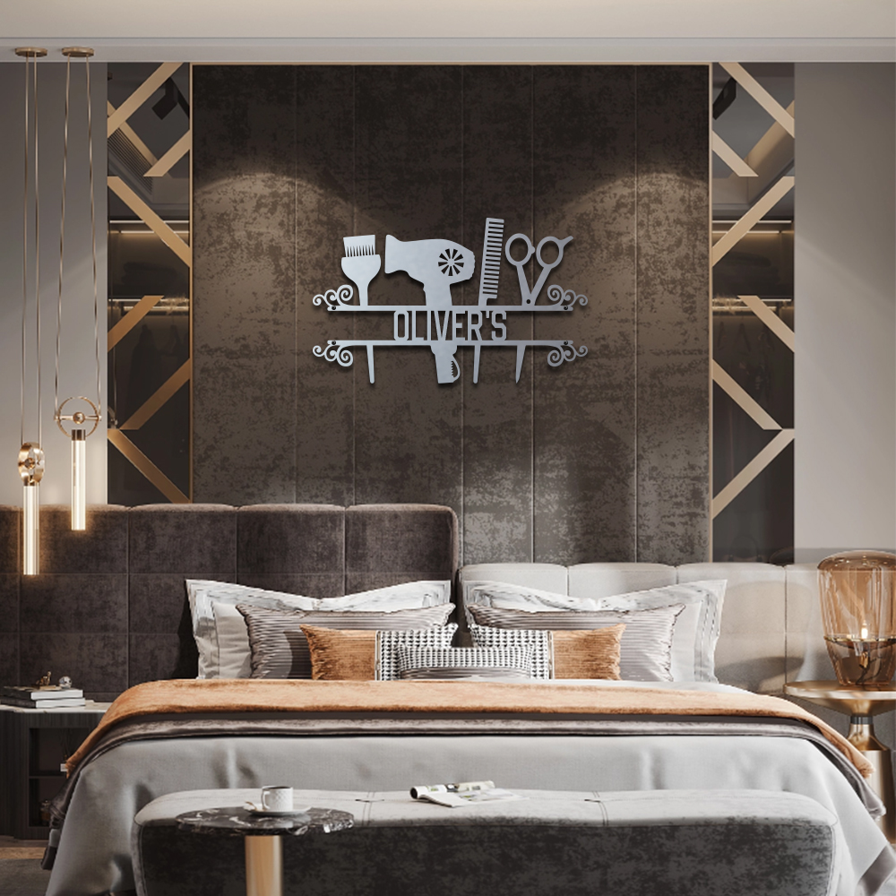 Personalized Hairstylist Metal Sign for Salon Barber Shop - CALLIE