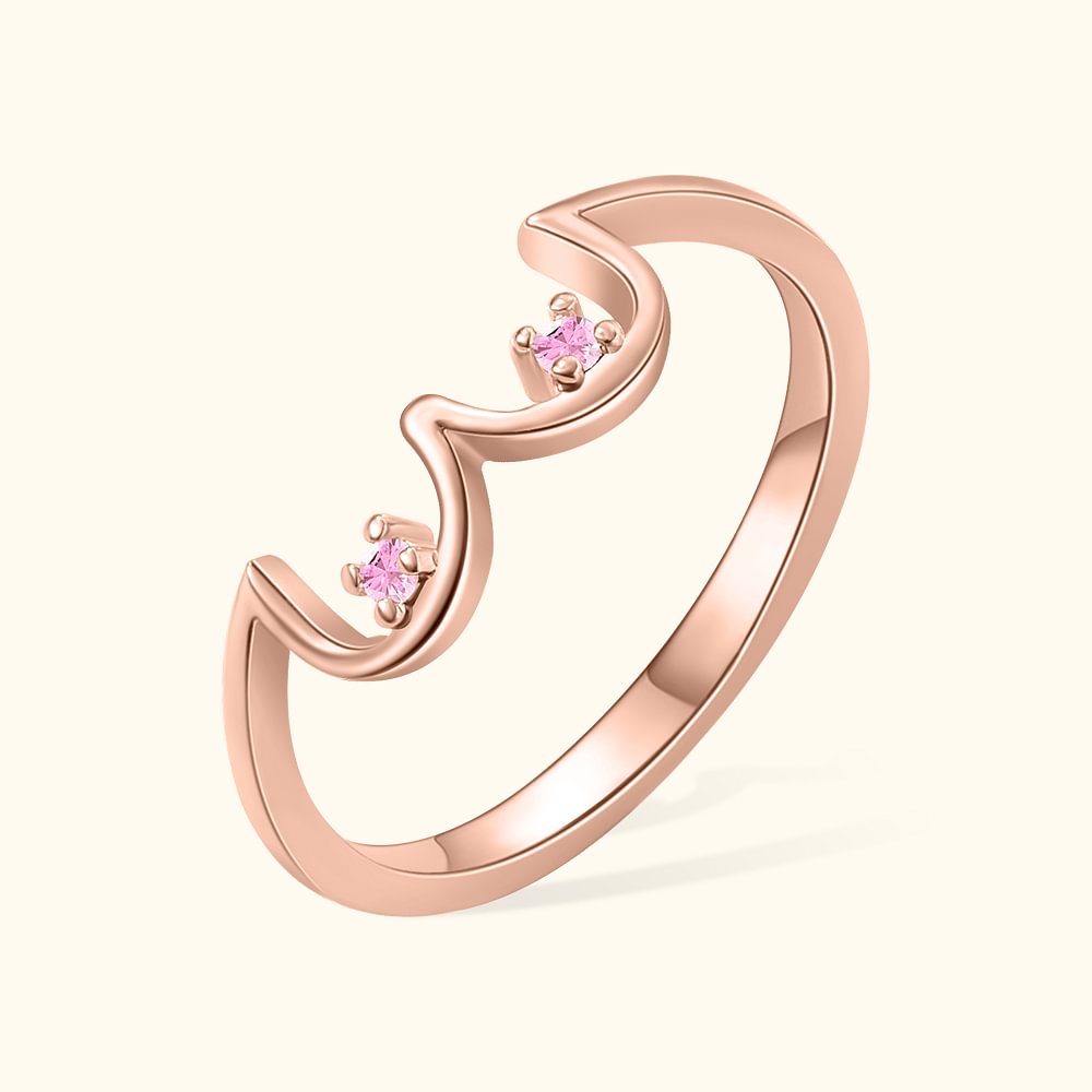 Personalized Boobs Ring with Birthstone for Breast Cancer Awareness Celebrating Breastfeeding ...