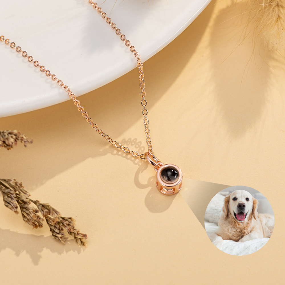 Personalized Projection Memorial Photo Pendant Necklace for Birthday or ...