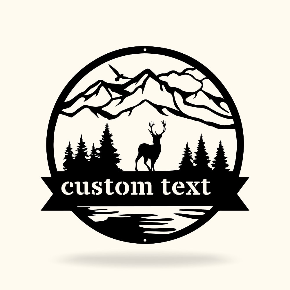 Personalisierte Farm Zeichen Hirsch Zeichen Metallschild mit Namen - CALLIE