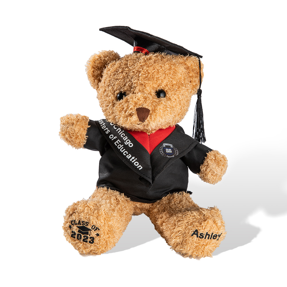 Personalized Graduation Gift Teddy Bear with Name and School Badge - CALLIE