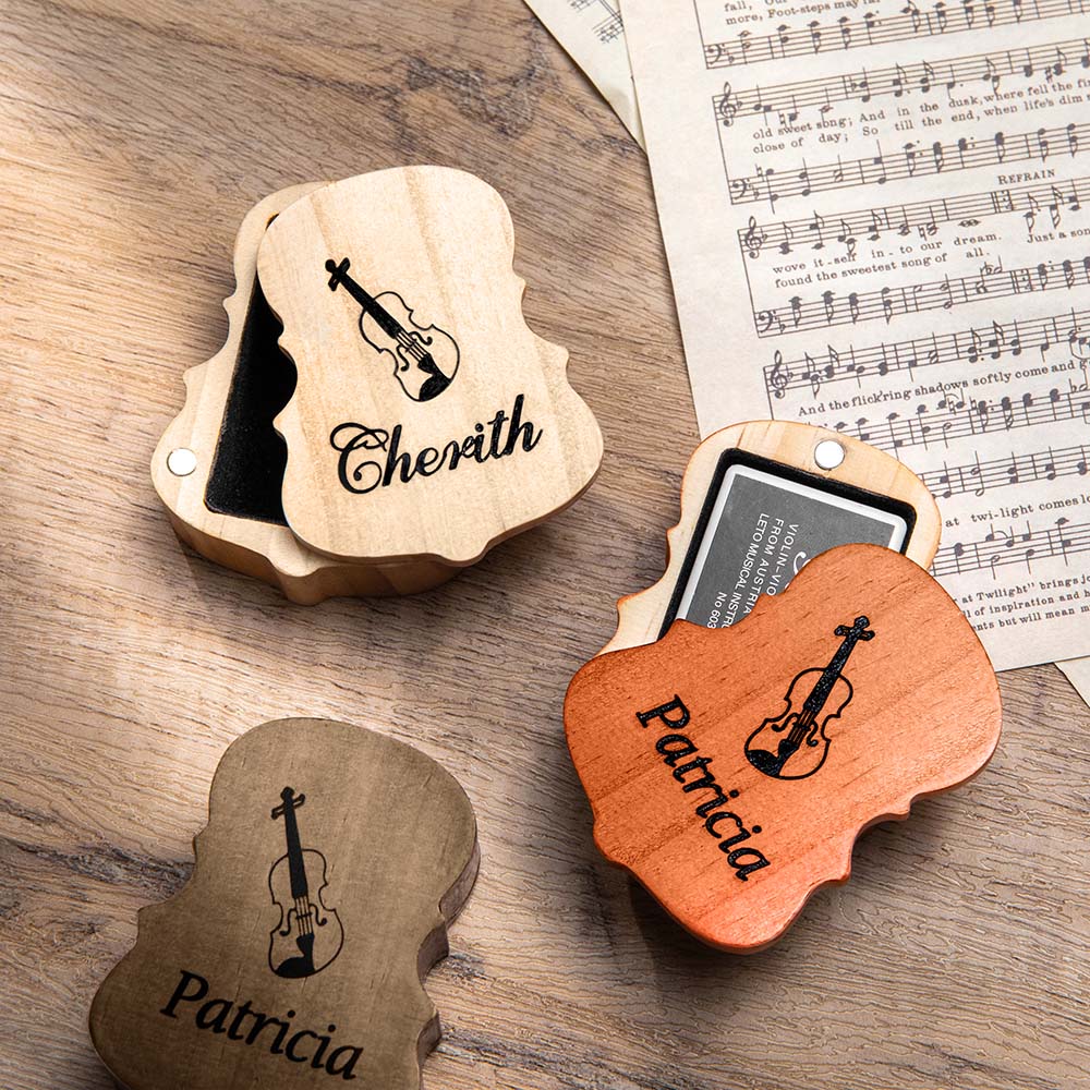 Personalized Wooden Violin Cello Viola Bass Rosin Box with Engraved ...