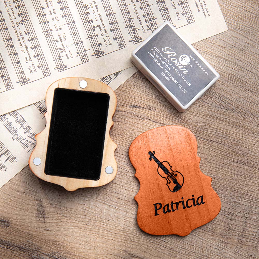 Personalized Wooden Violin Cello Viola Bass Rosin Box with Engraved ...