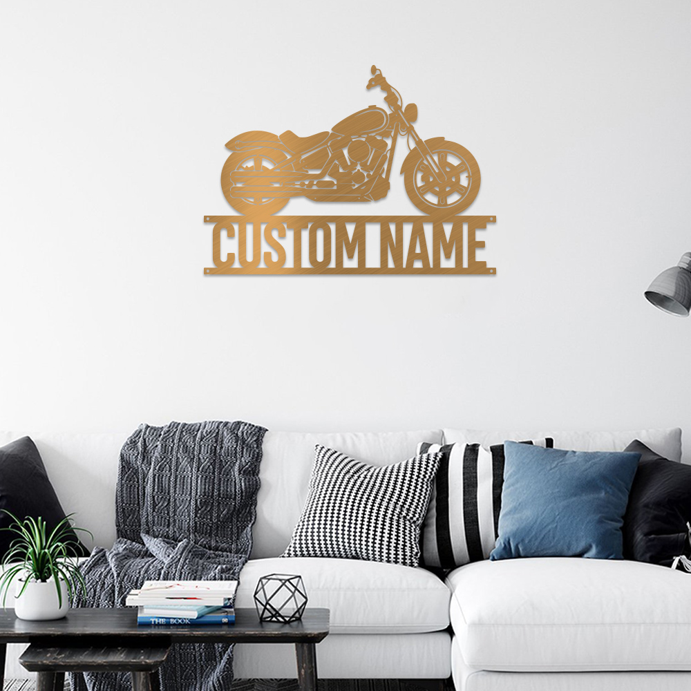 Personalized Motorcycle Metal Wall Art Sign for Bike Lover Gift - CALLIE