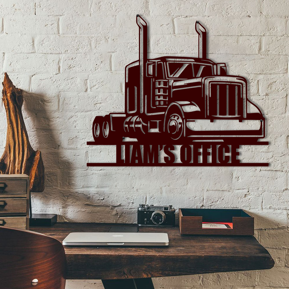 Personalized Vintage Truck Name Metal Wall Art Sign Decoariotn for ...