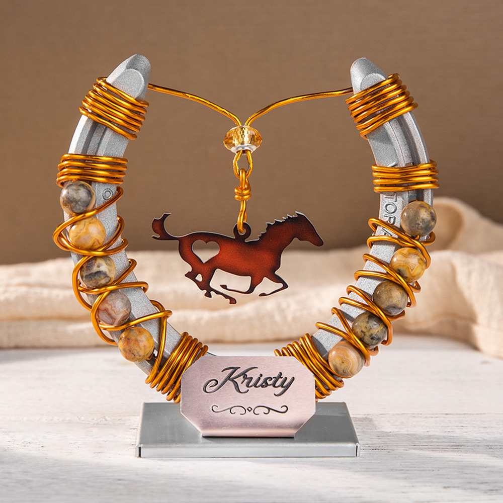 Personalized Horse Memorial Horseshoe Keepsake - CALLIE