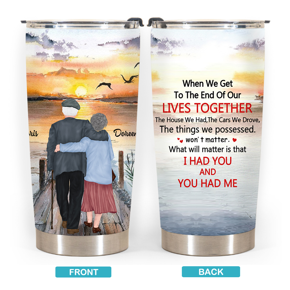 Personalized Lives Together the Things We Possessed Sunset 20 oz ...