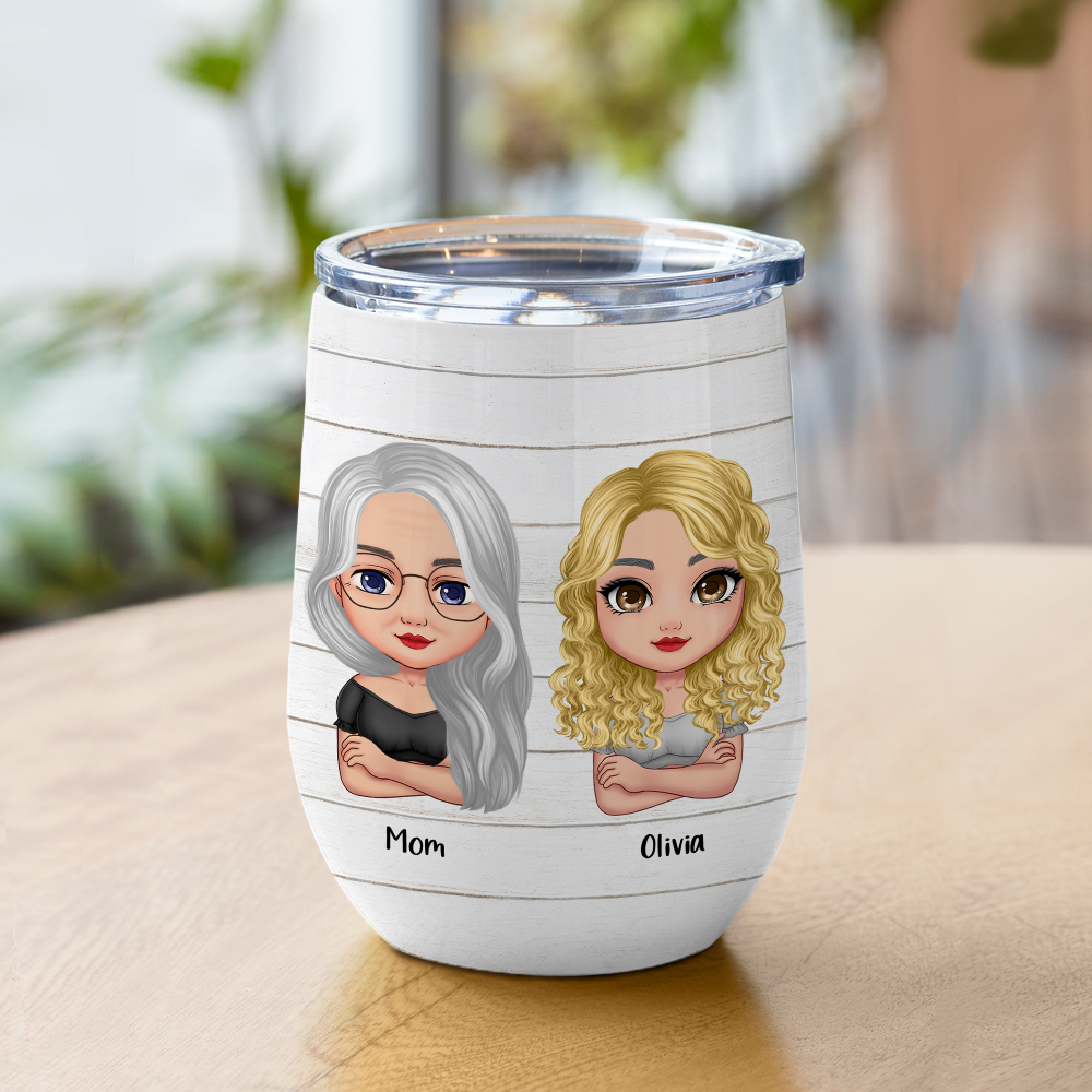 Personalized We're Perfect Mother and Daughter Love Declaration Wine ...