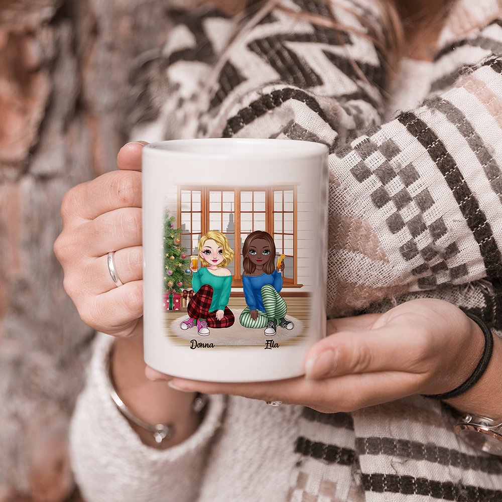 Personalized Best Friends Girlfriends Bestie Christmas Gift White ...