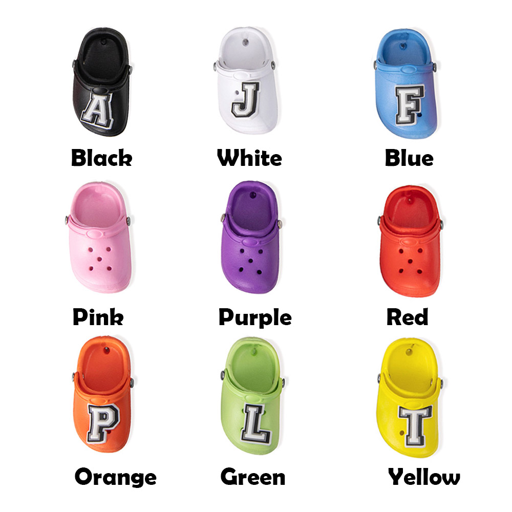 Personalized Pair of Silicone Slipper Keychain with Initial for ...