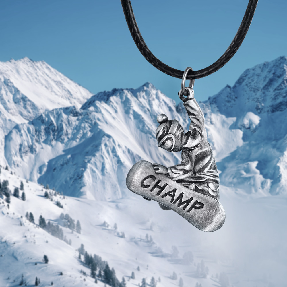 Personalized Extreme Sports Snowboard Ski Pendant Necklace Winter ...