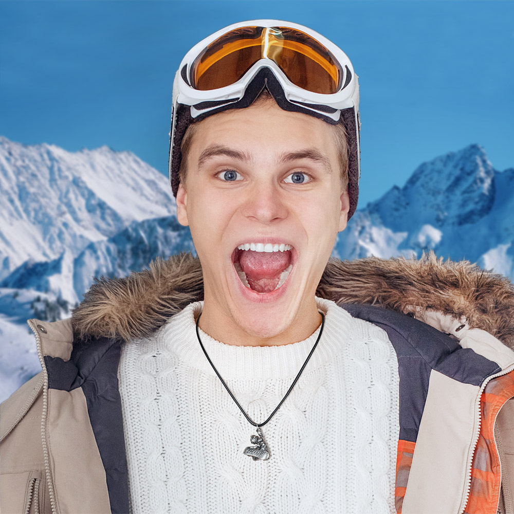 Personalized Extreme Sports Snowboard Ski Pendant Necklace Winter ...