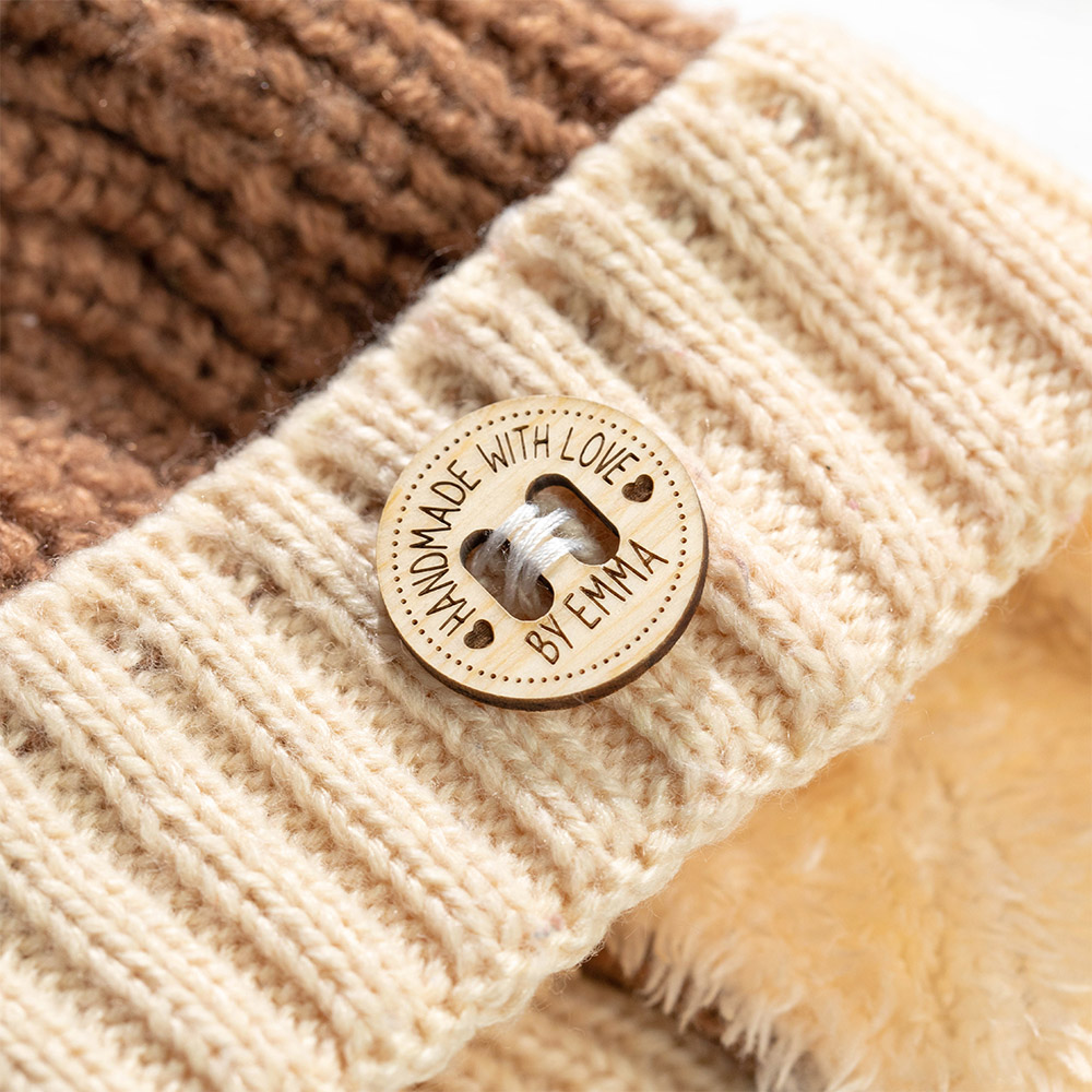 Personalized Handmade with Love Wooden Buttons Set of 10 Clothing ...