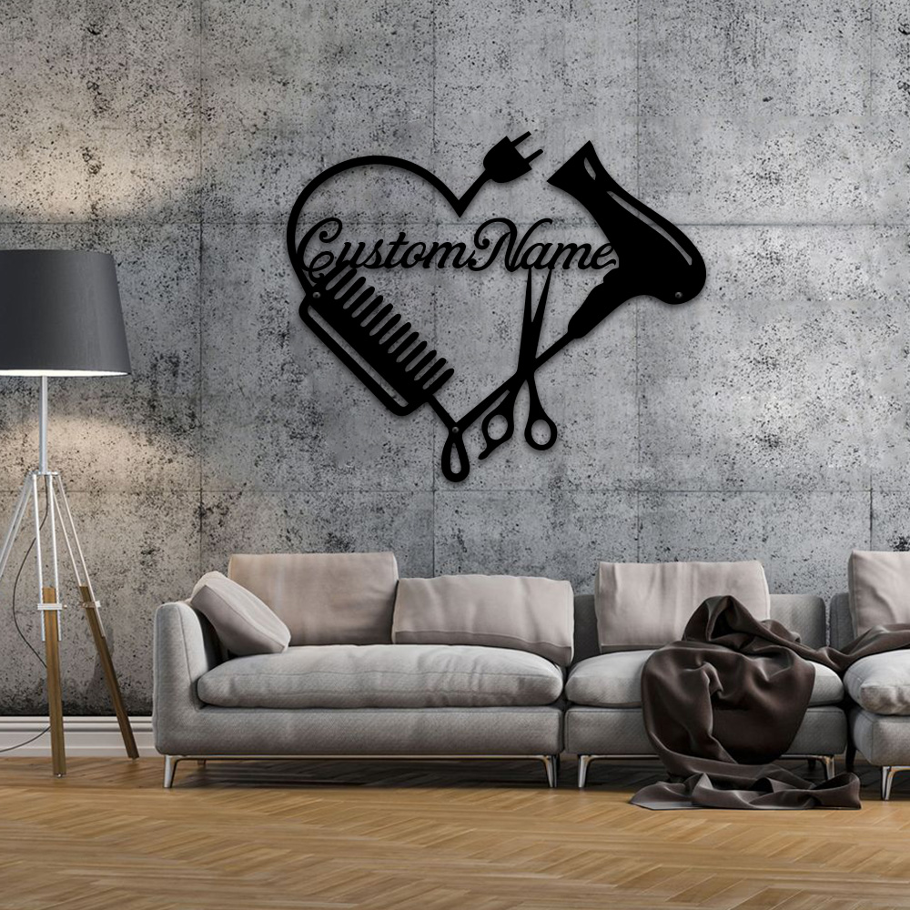 Personalized Hairstylist Metal Sign for Salon Barber Shop - CALLIE