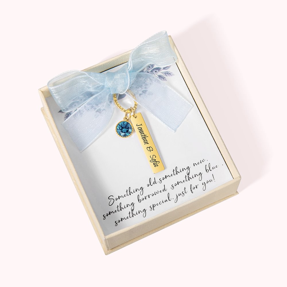 Personalized Wedding Bridal Bouquet Charm Something Blue for Bride - CALLIE