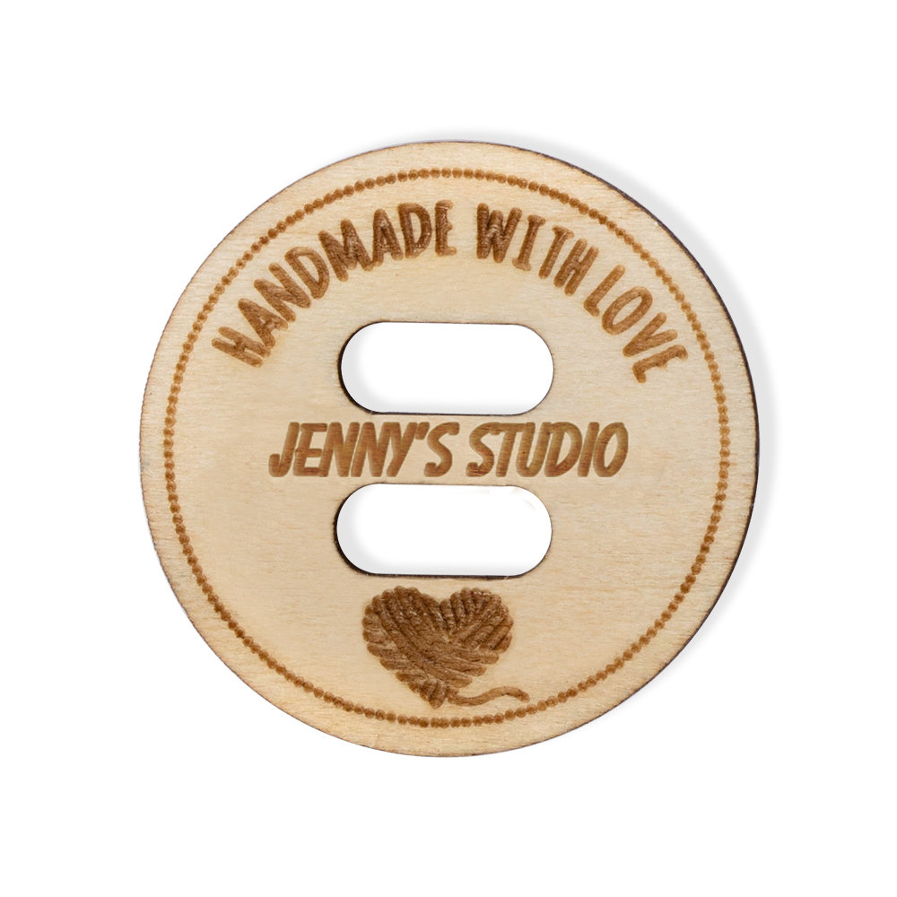 Personalized Set of 10 pcs Handmade Wooden Buttons for Clothing Labels ...