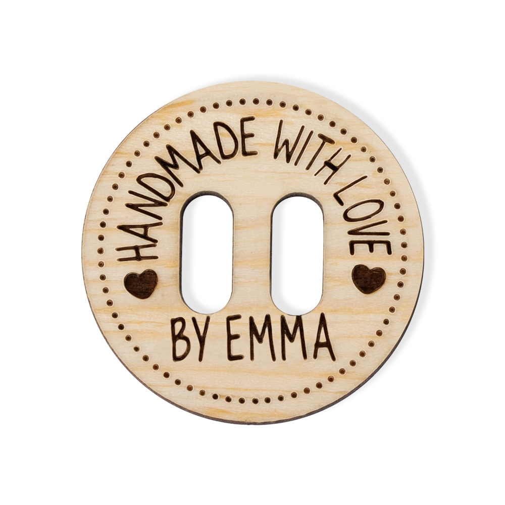 Personalized Set of 10 pcs Handmade Wooden Buttons for Clothing Labels ...