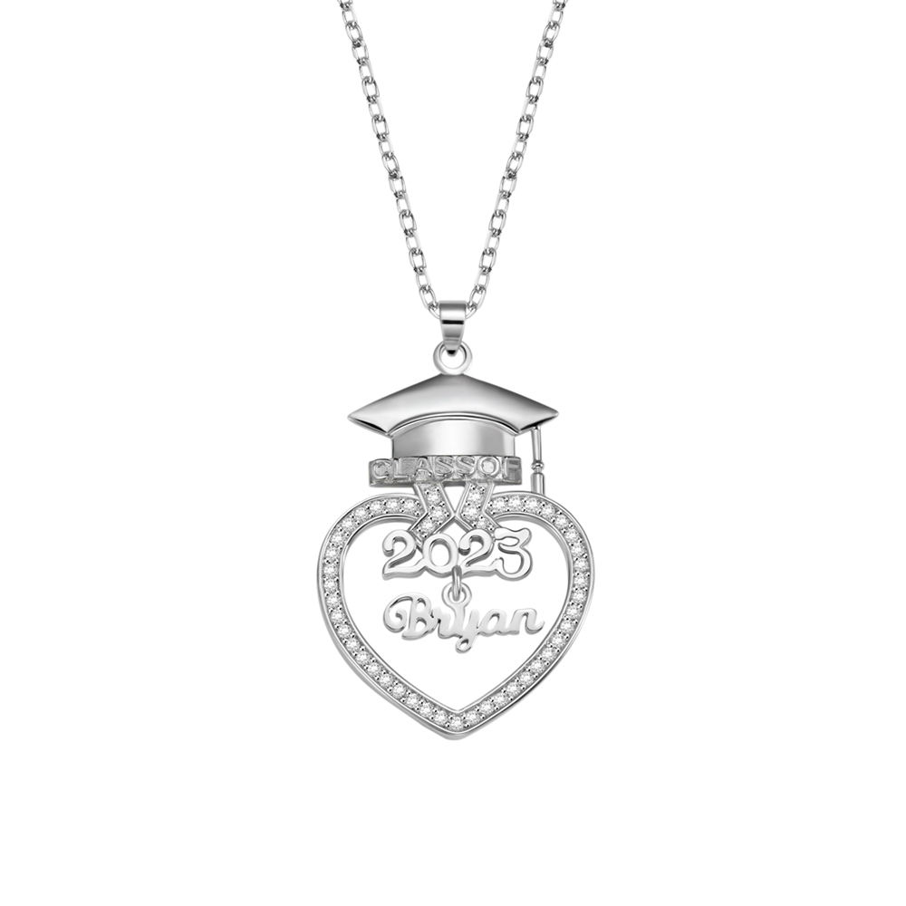 Personalized Graduation Cap Name Necklace for Class of 2023 Graduation ...