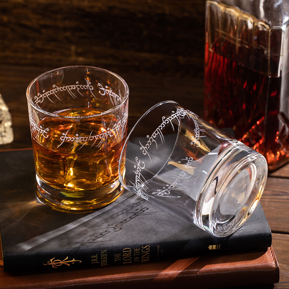 Personalized Engraved Elvish Inscription Whiskey Rocks Glasses for ...