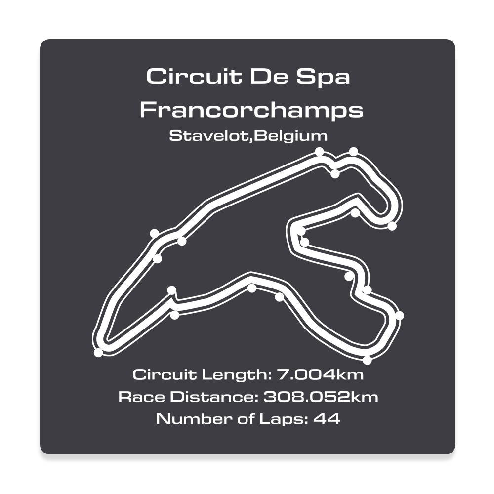 Personalised Racing Car Circuit Race Track Slate Coaster Set for Auto ...