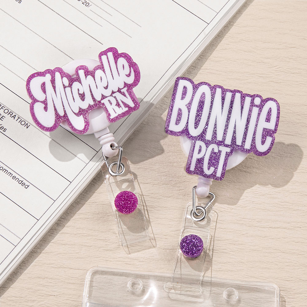 Personalized Name Badge, Custom Badge Reel - CALLIE