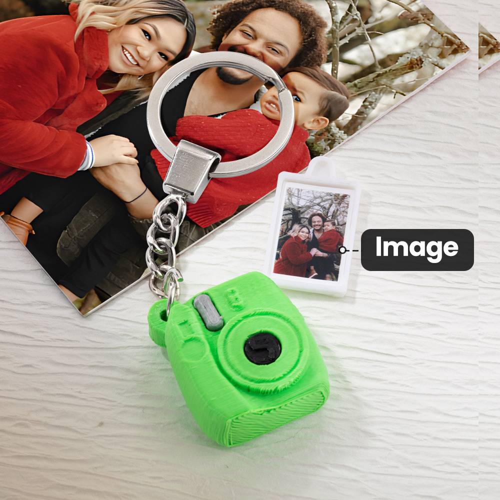 Personalized Mini Camera Keychain with Photo, Gift For Camera lover ...