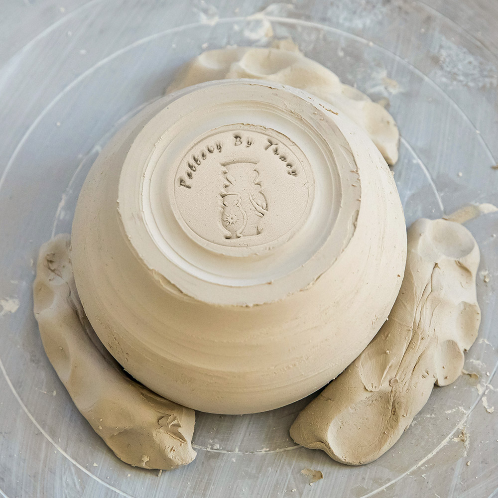 Personalized Ceramic Clay Brass Pottery Stamp with Pattern Initial Date ...