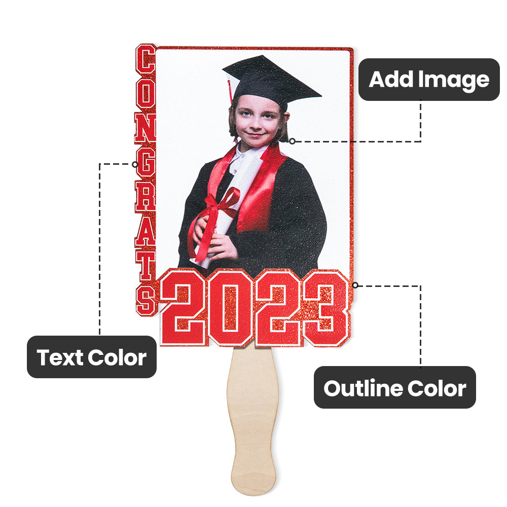 Personalized Graduation Handheld Photo Fans Graduation Party Favors ...