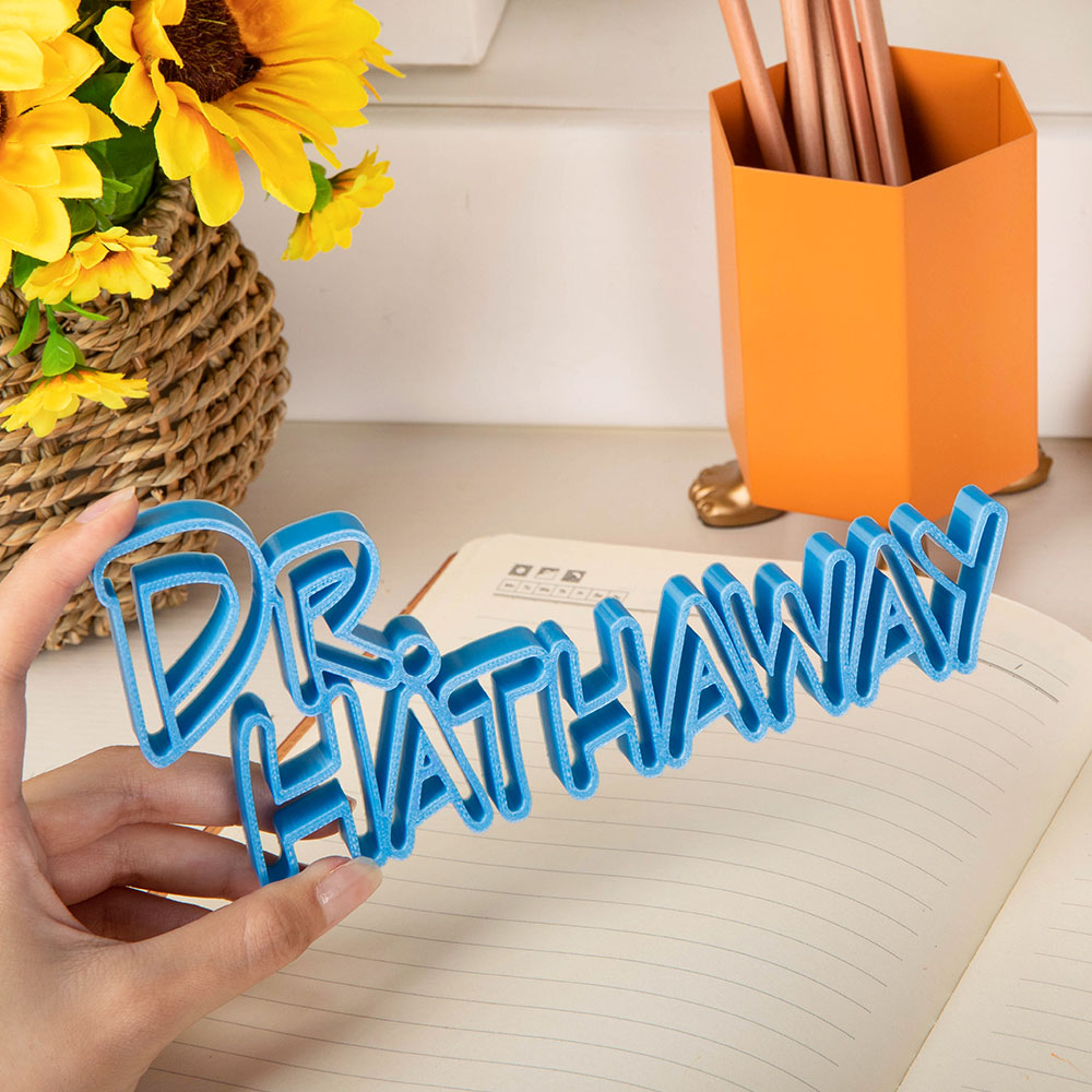 Personalized 3D Hollowed Out Name Plate for Teacher Appreciation Gift ...