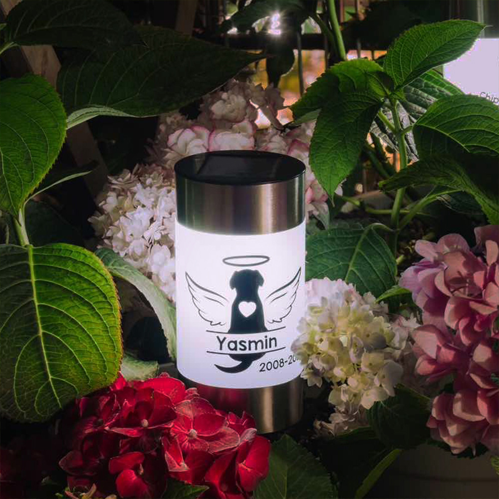 Personalized Pet Sympathy Memorial Gifts Dog Cat Loss Memorial Solar ...