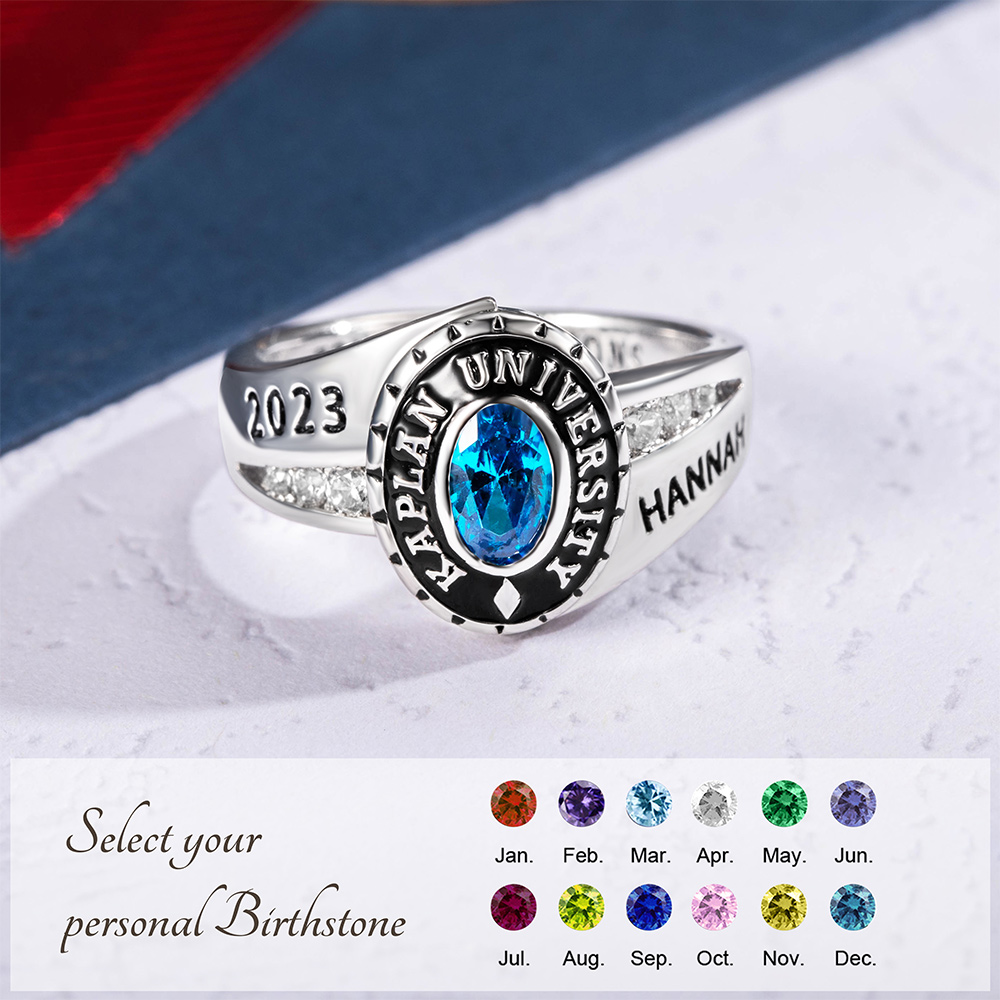 Personalized Mementos High School and College Class Graduation Ring ...
