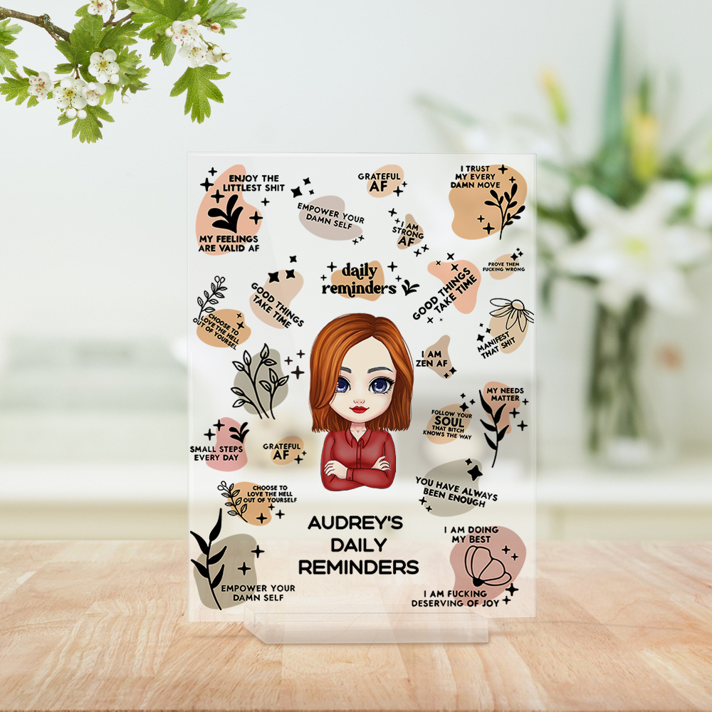 Personalized Acrylic Plaque with Daily Reminders Encouragement Love ...