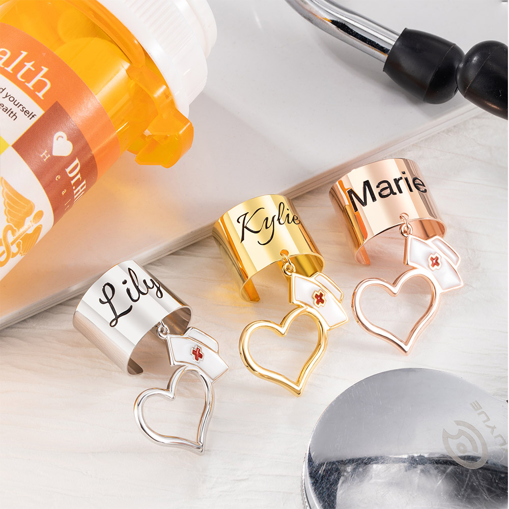 Personalized Stethoscope ID Tag Charm with Engraved Name Gift for Nurse ...