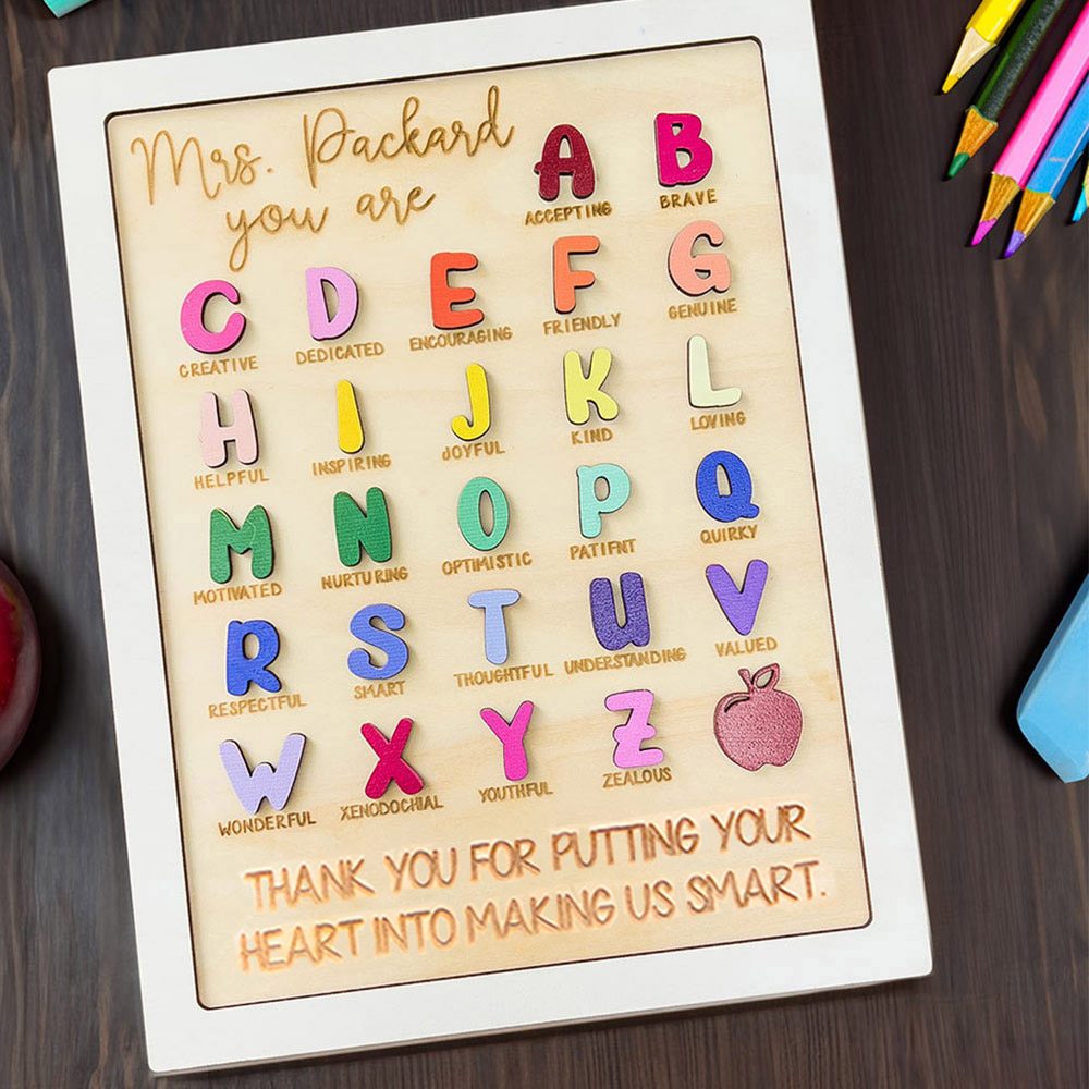 Personalized 3D Alphabet Handmade Classroom Sign Decor Affirmation Sign ...