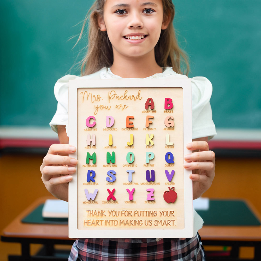 Personalized 3D Alphabet Handmade Classroom Sign Decor Affirmation Sign ...