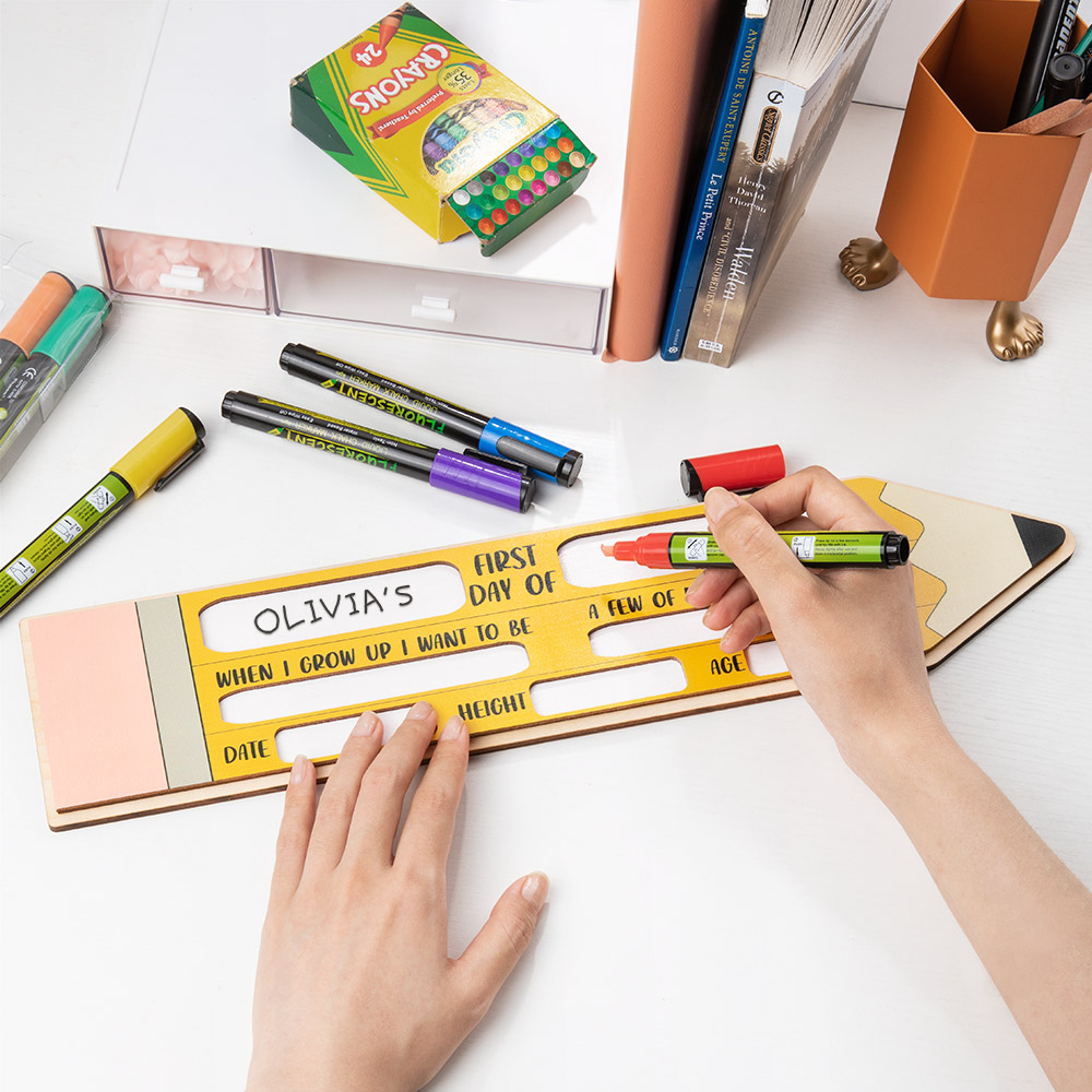 Personalized Back to School Wooden Pencil Sign for First Day of School ...