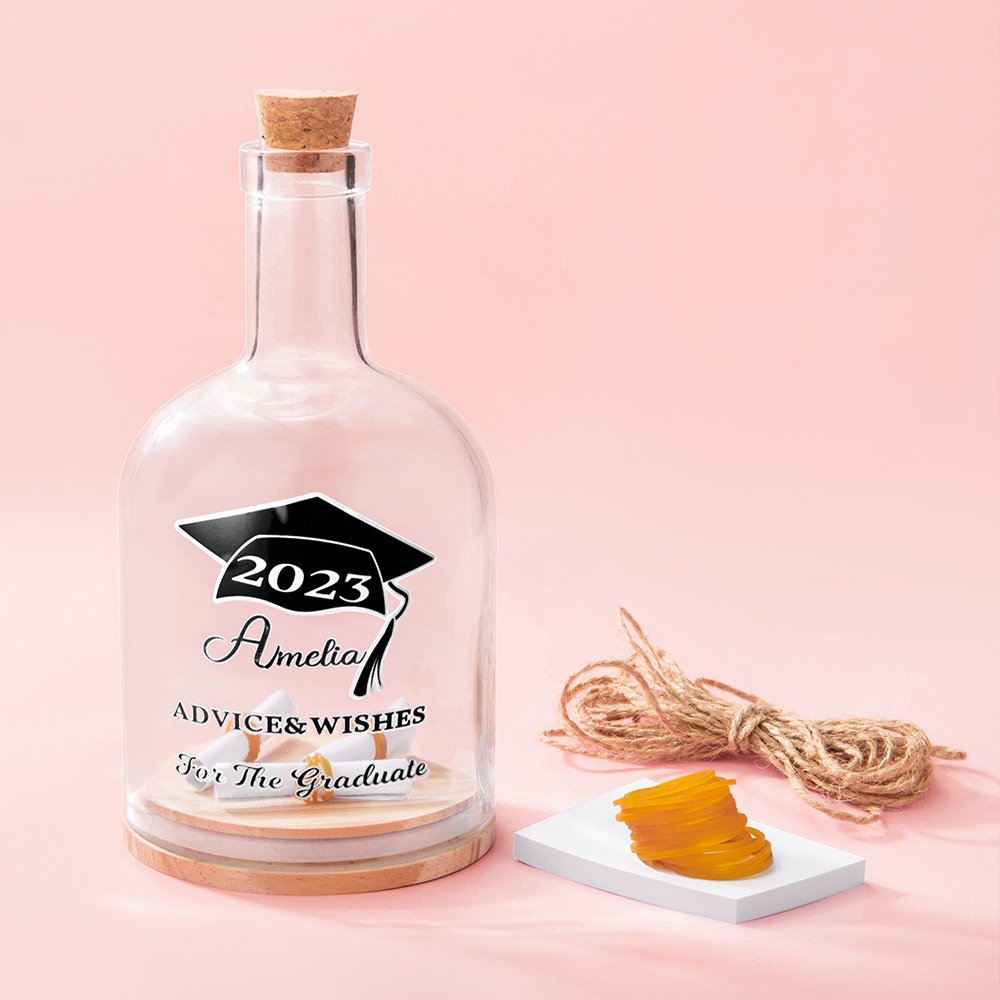 Personalized Graduation Jar Advice & Wishes Glass Bottle Message In a ...