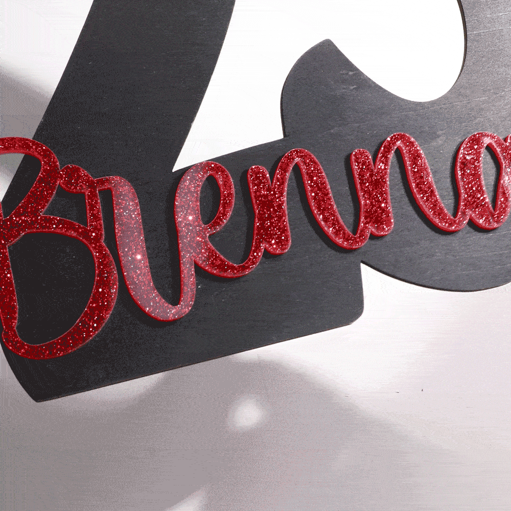 Personalized Wooden Glitter Graduation Cap Guestbook Sign with Name and ...