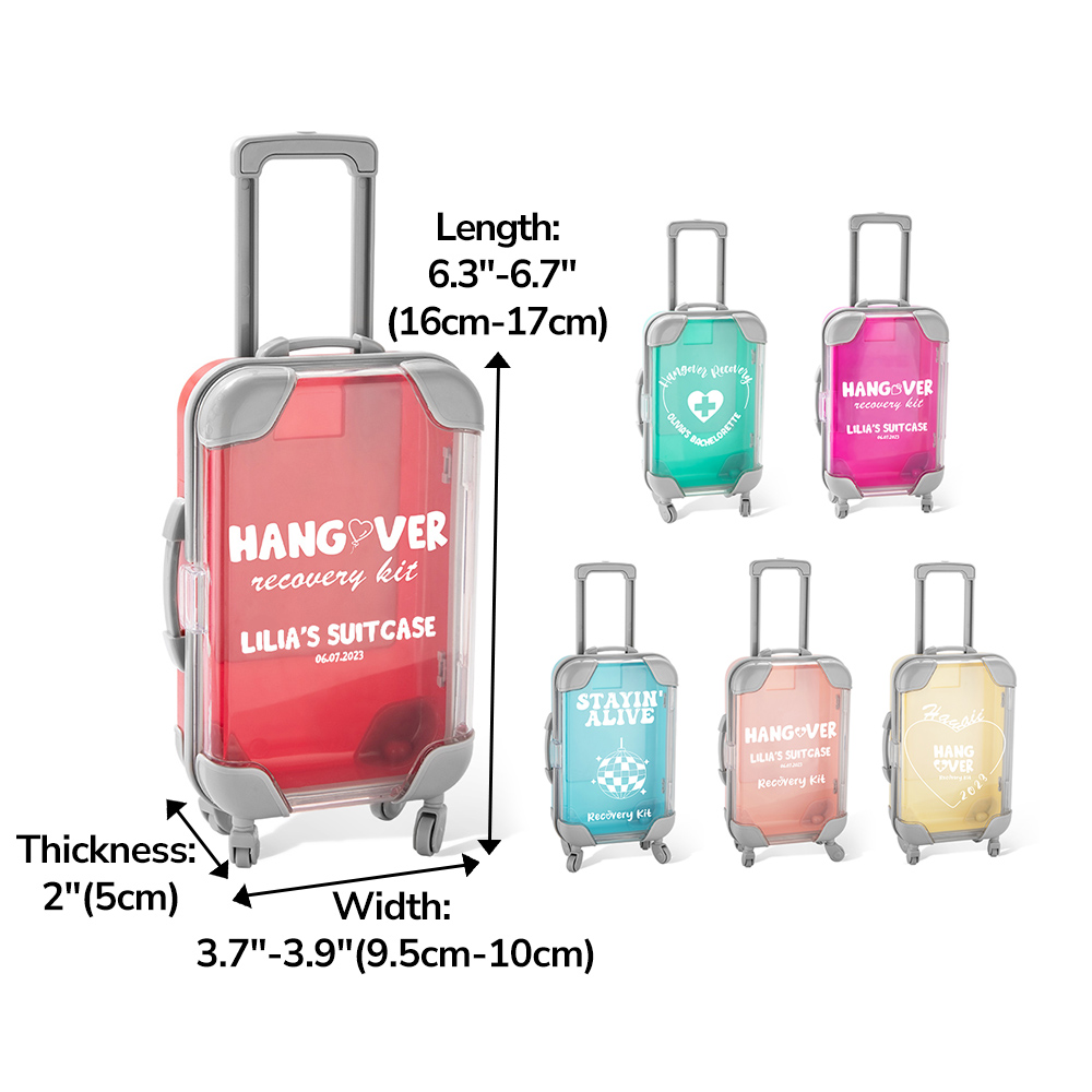 Personalized Suitcase Design Hangover Recovery Kit with Name for ...