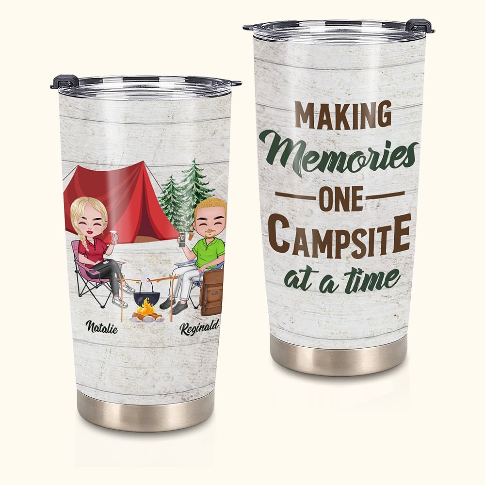 Personalisierte Making Memories Together Camping Paar 20oz Becher für heiße und kalte Getränke ...