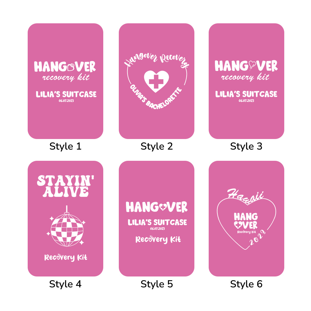 Personalized Suitcase Design Hangover Recovery Kit with Name for ...