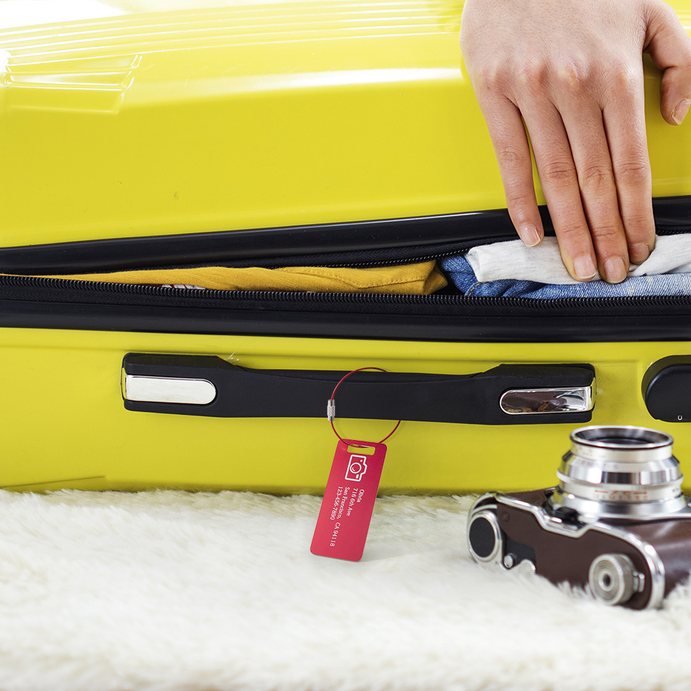 Personalized Metal Travel Luggage Suitcase ID Identifier Tag Bag ...
