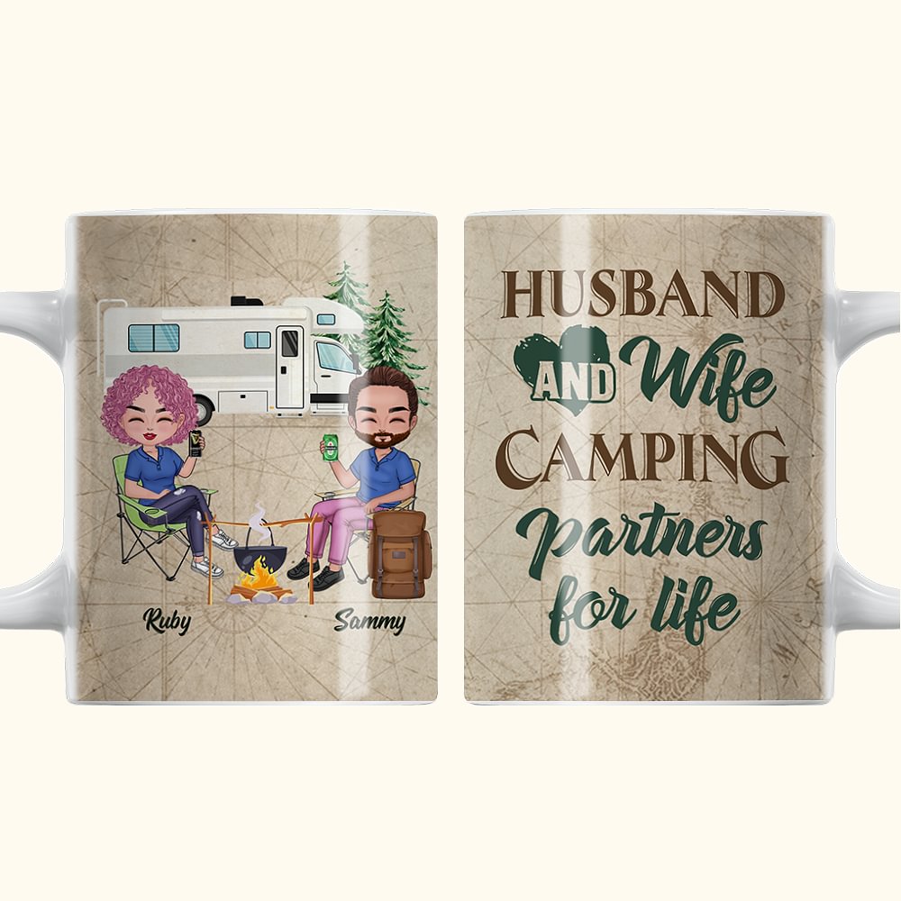 Personalised Husband and Wife Camping Partners for Life Forest ...