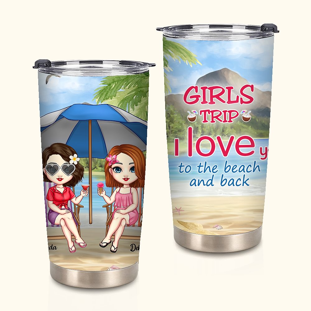 Personalized 20oz Tumbler with I Love You to the Beach and Back |Callie ...