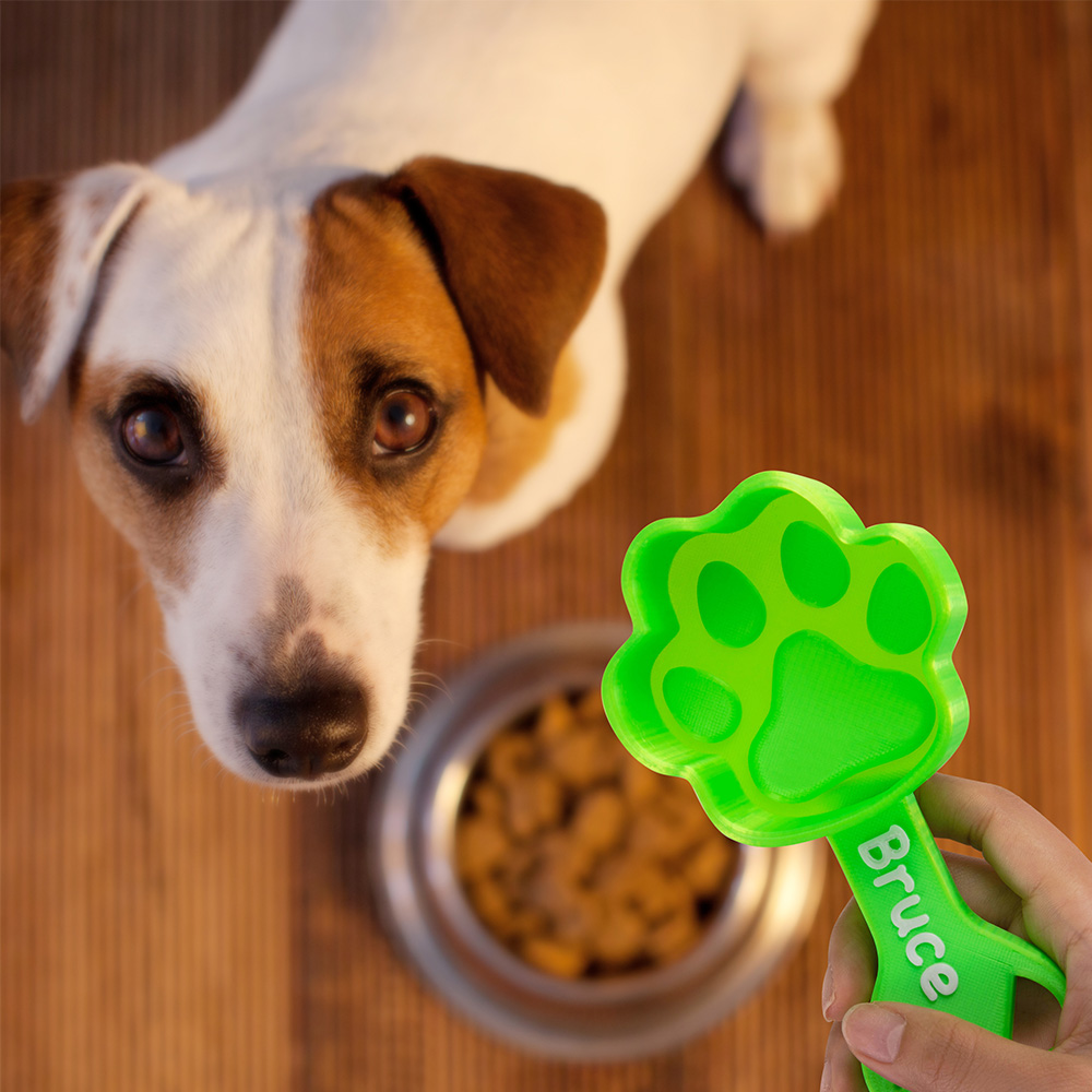 Personalized Paw Shape Dog Food Measuring Cup Scoop 3D Printed Pet ...