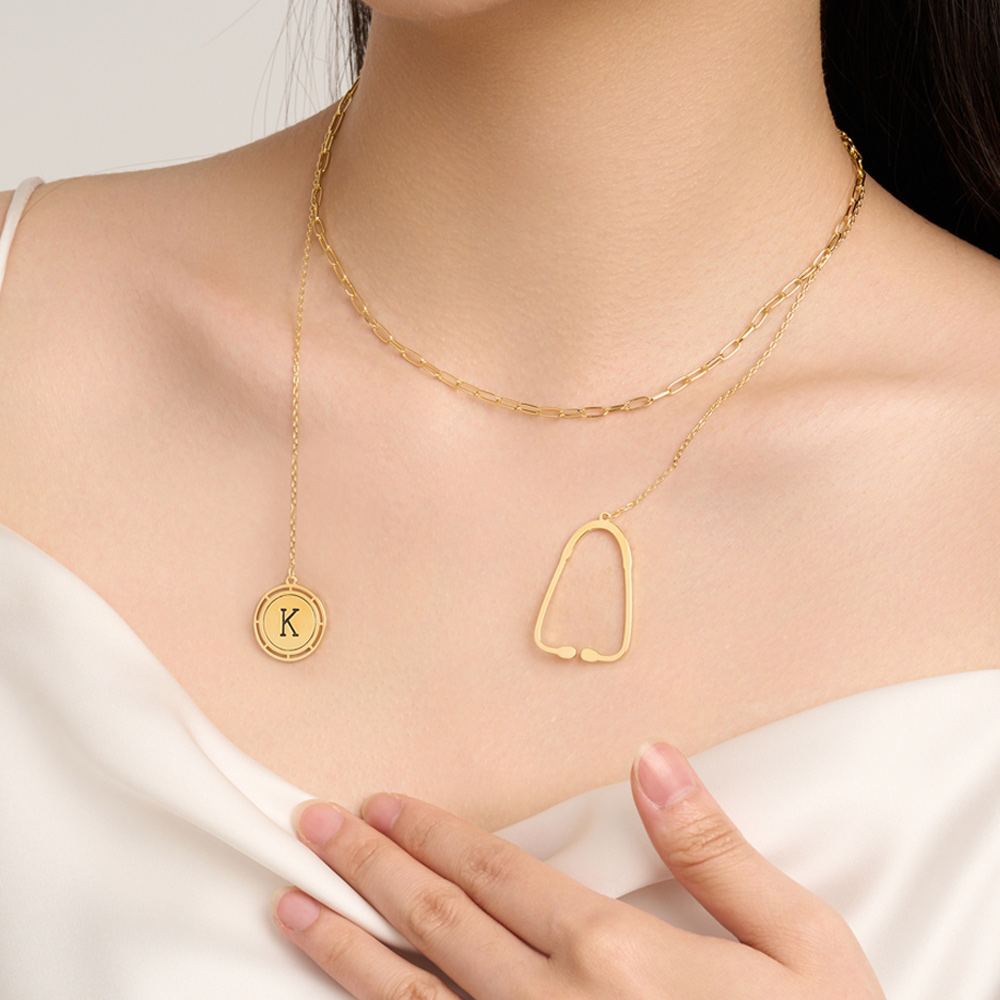 Personalized Stethoscope Link Chain Women Necklace with Engraved ...