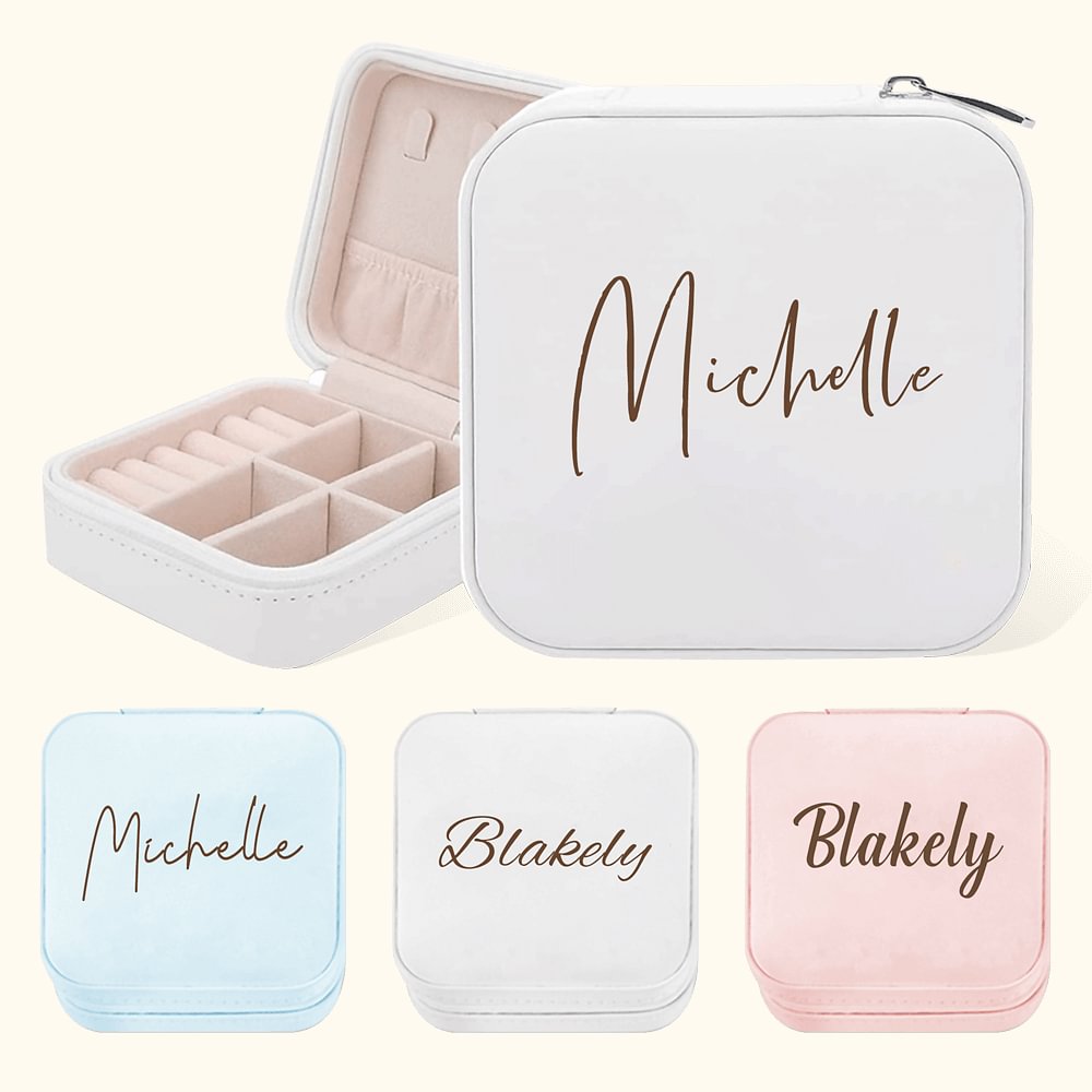 Personalized PU Leather Jewelry Box Jewelry Organizer Gifts for Her ...
